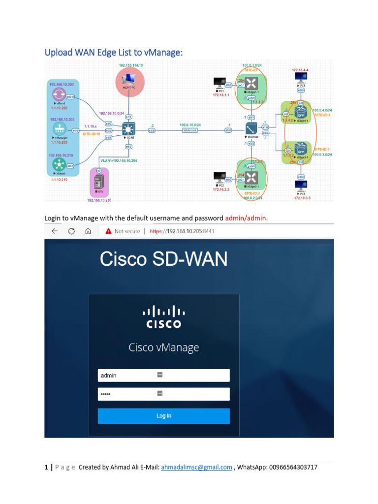 Uploading WAN Edge List to vManage | PDF