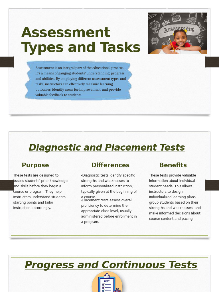 Types of Educational Assessments Explained | PDF | Educational ...