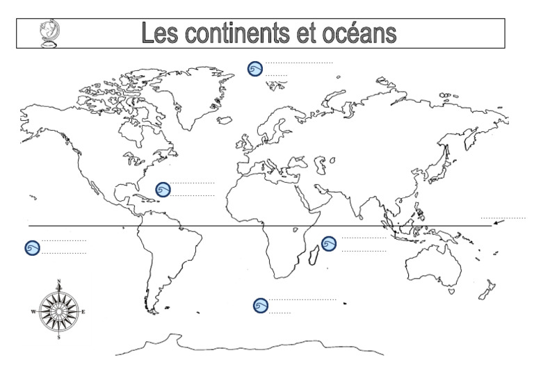 Planisphere Oceans Continents1 | PDF