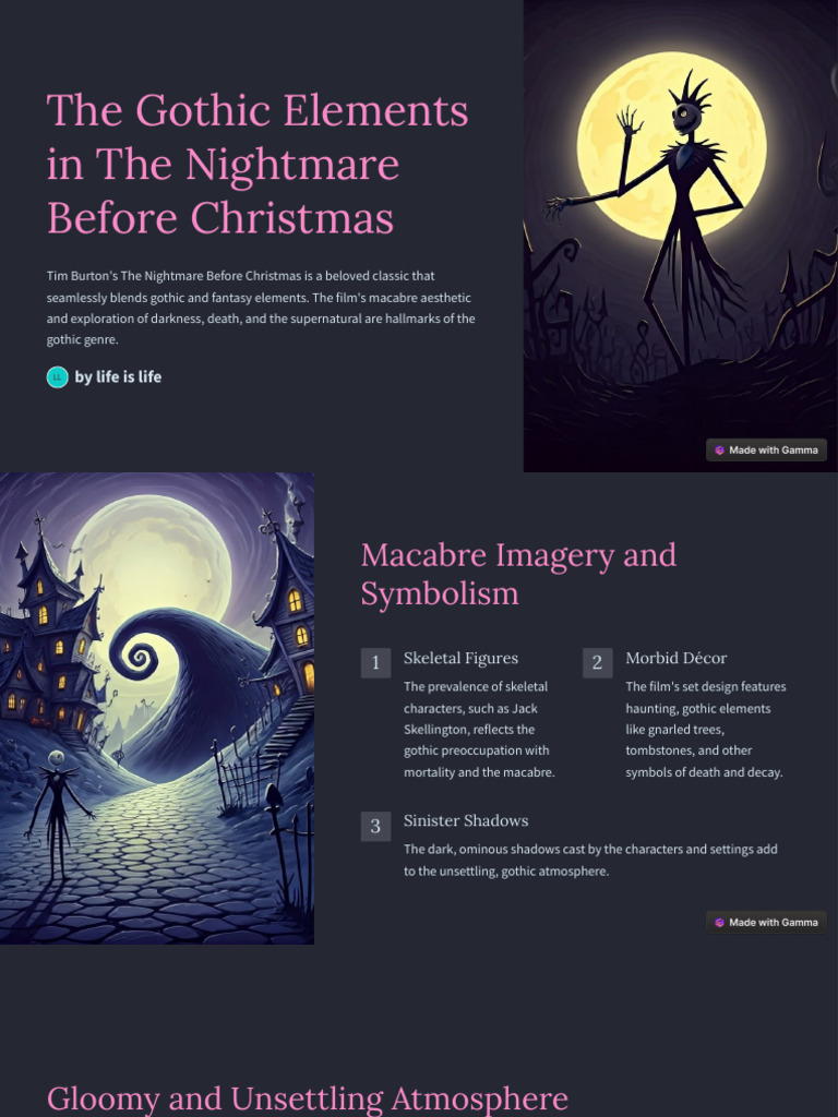 Gothic Themes in The Nightmare Before Christmas | PDF | Gothic Fiction