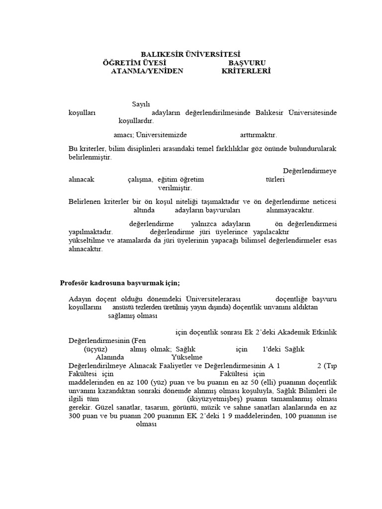 Balikesir Kriter 15052024 | PDF