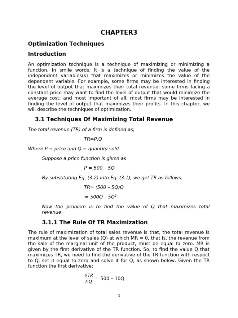 Managerial Economics CH 3 | PDF | Mathematical Optimization | Linear Programming