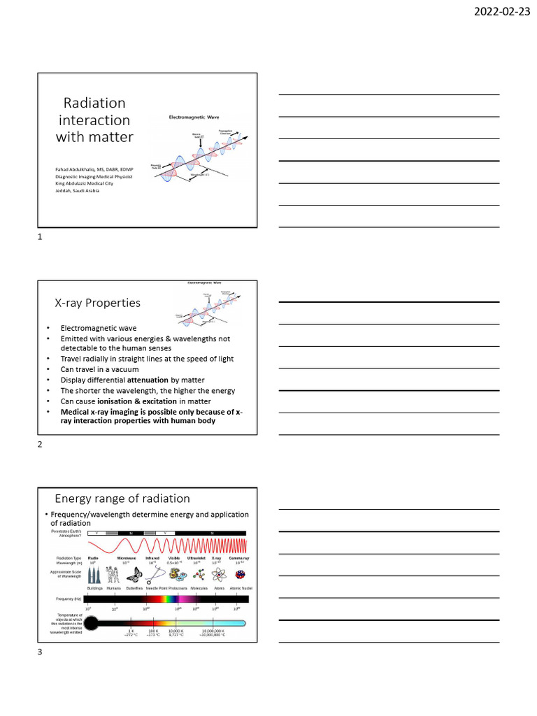 Radiation Interaction with Matter Overview | PDF | Radiation ...