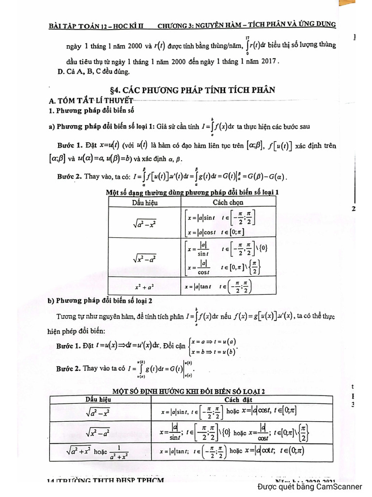 Bài tập tích phân | PDF