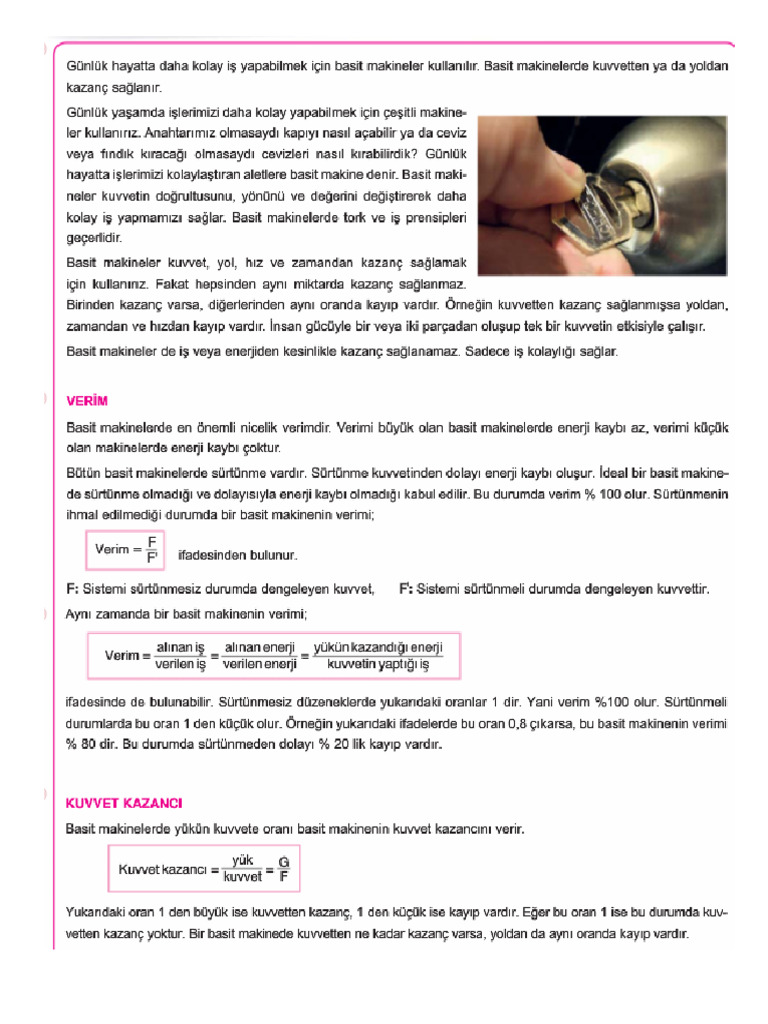 BASİT MAKİNALAR | PDF