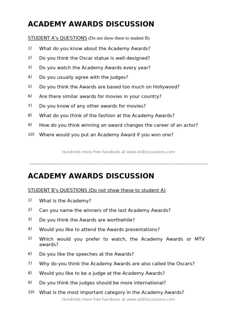 Academy Awards | PDF