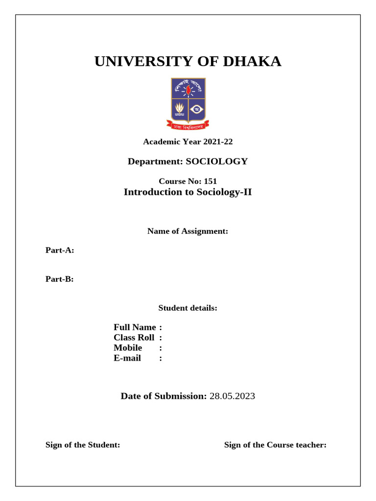 Assingment Cover Template For All | PDF