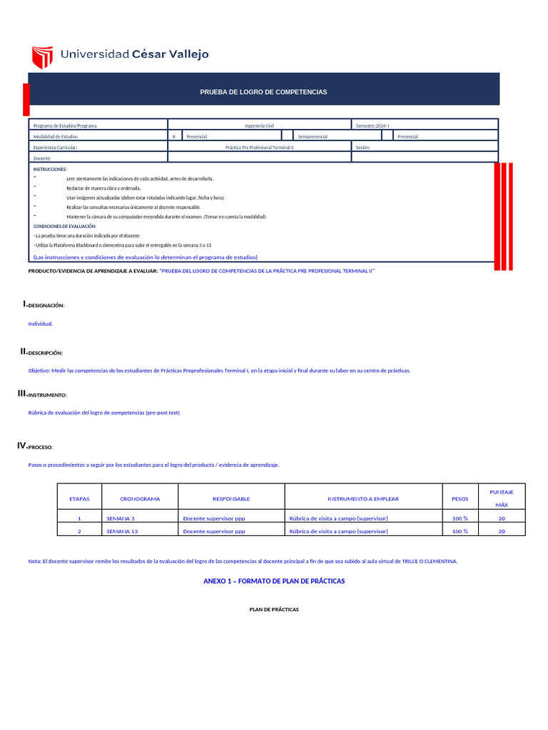 Va quedando-OPCIÓN 1 PRUEBA DE LOGRO - EVALUACIÓN JEFE | PDF ...