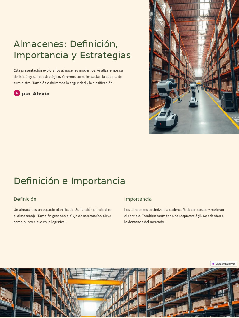 Almacenes Definicion Importancia y Estrategias | PDF | Almacén