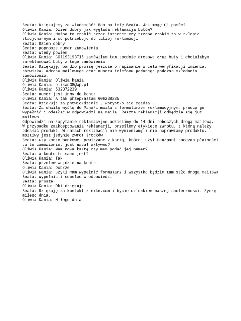 Live Chat History | PDF