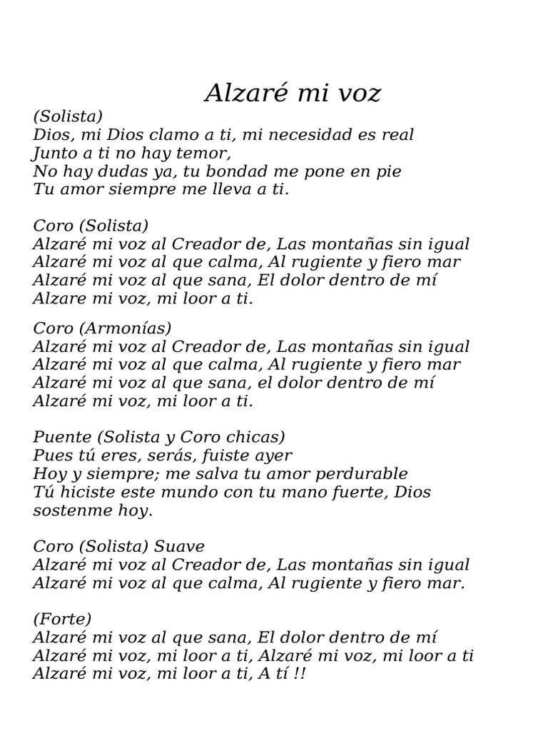 Alzaré Mi Voz | PDF