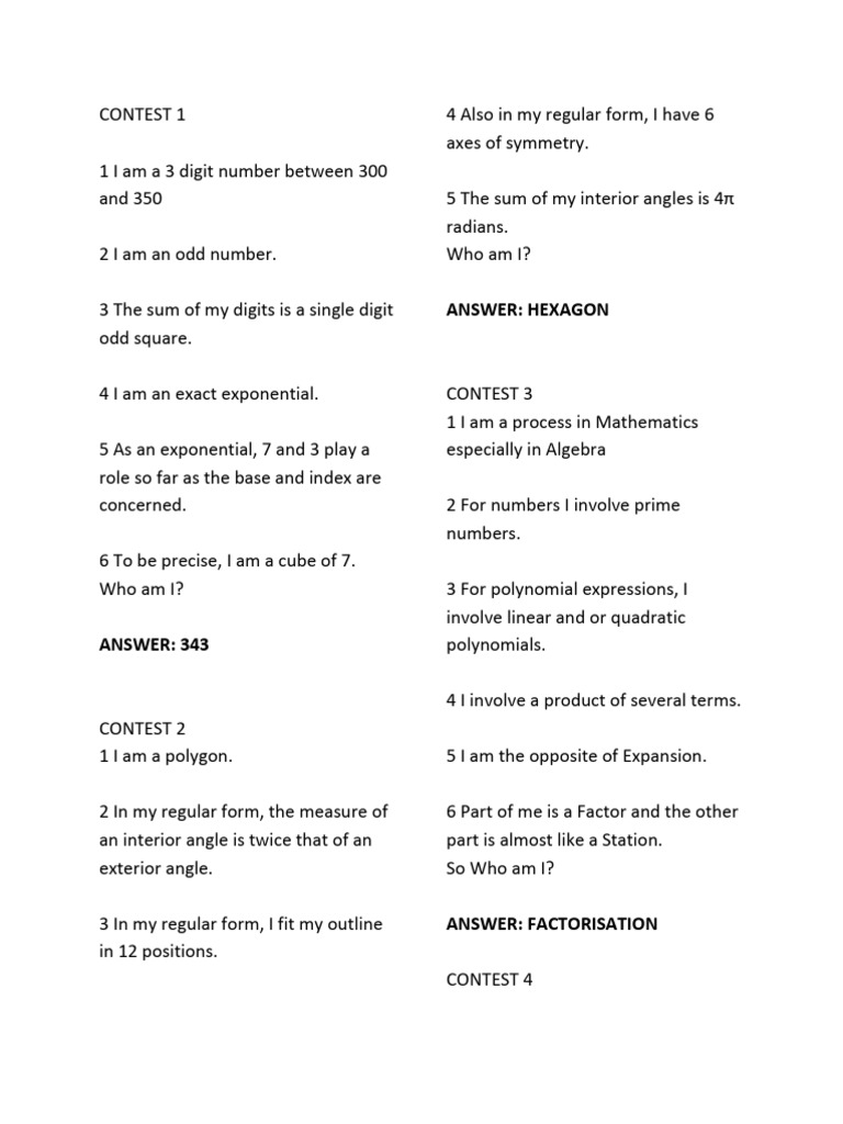 2019 Riddles Maths Compiled | PDF | Integral | Function (Mathematics)