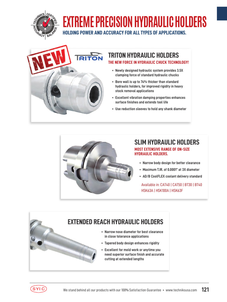 Hydraulic Chucks Catalog | PDF | Mechanical Engineering | Tools