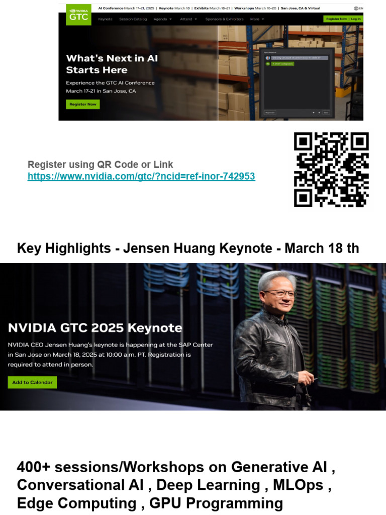 Register for NVIDIA GTC 2023 Events | PDF