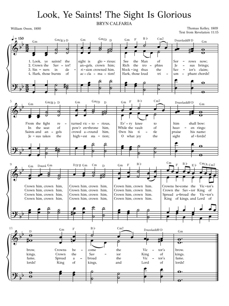 Look Ye Saints: A Glorious Hymn | PDF