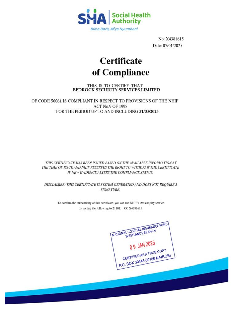 sha compliance | PDF