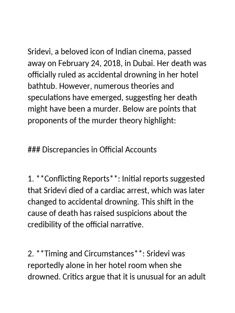 Sri Devi Murder Case | PDF | Death