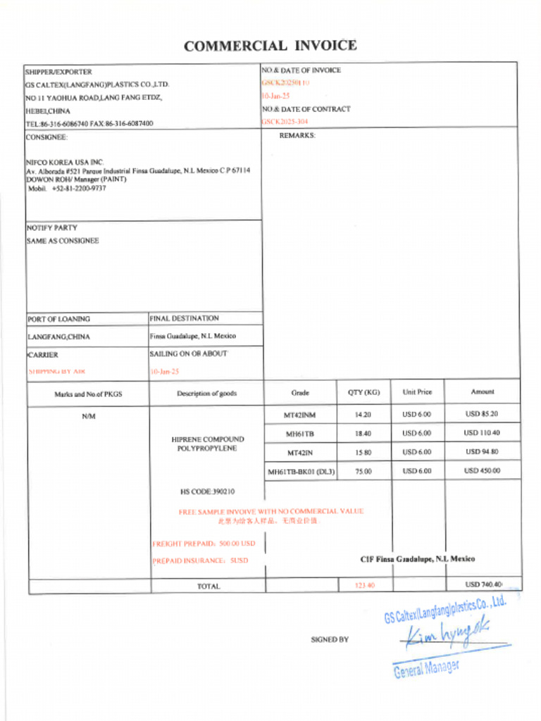 Shipping Doc 2025-304 | PDF