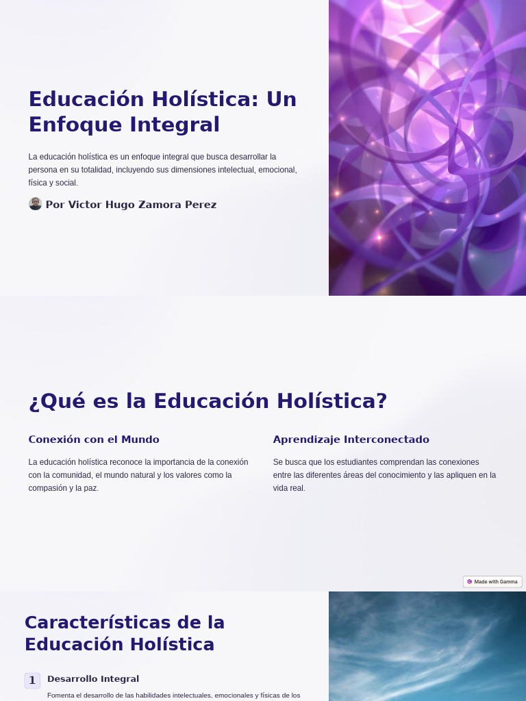 Educación Holística: Desarrollo Integral | PDF | Aprendizaje | Holismo