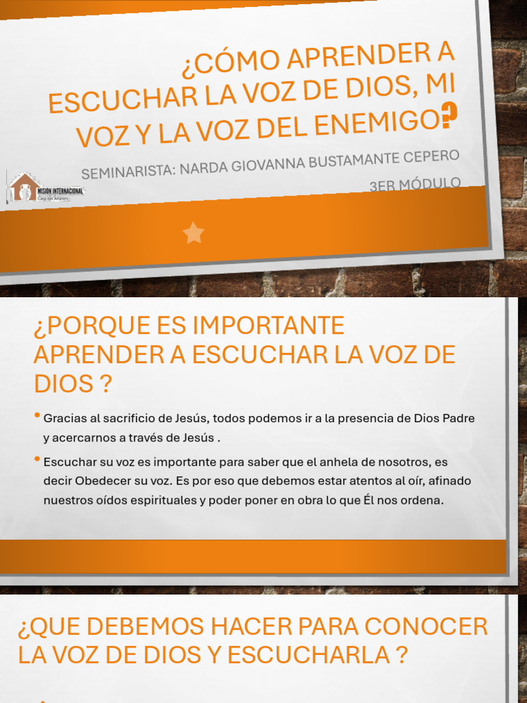 Cómo Aprender A Escuchar La Voz de | PDF