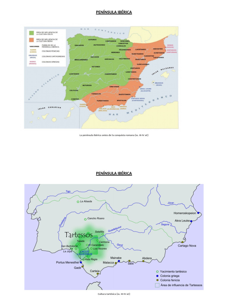 Mapa de la Romanización en la Península Ibérica | PDF
