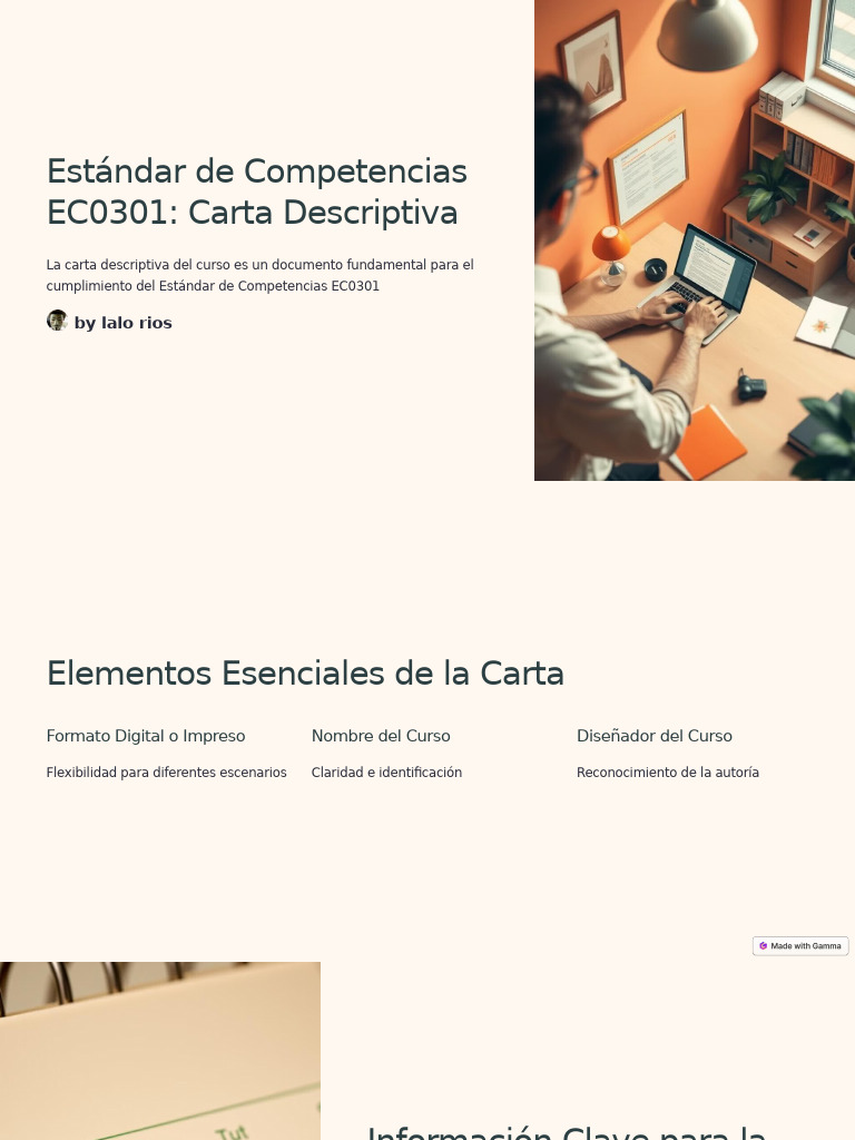 Carta Descriptiva EC0301: Guía Esencial | PDF