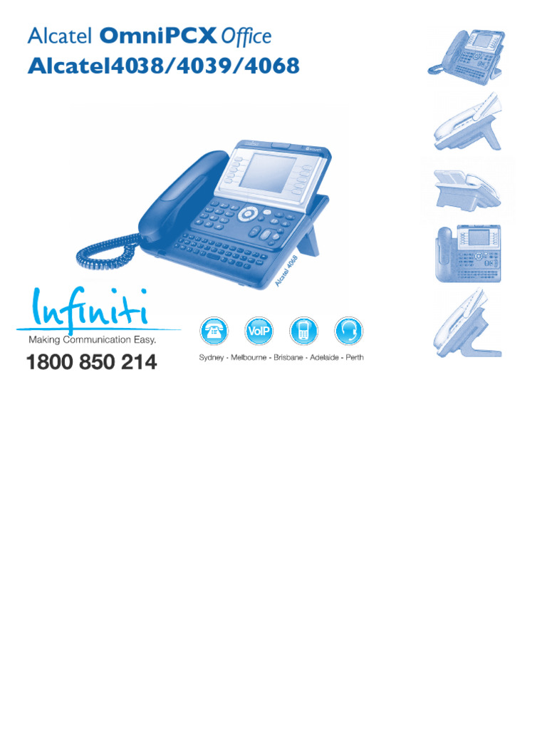 Alcatel 4038_4039_4068_Office | PDF | Telephone | Menu (Computing)