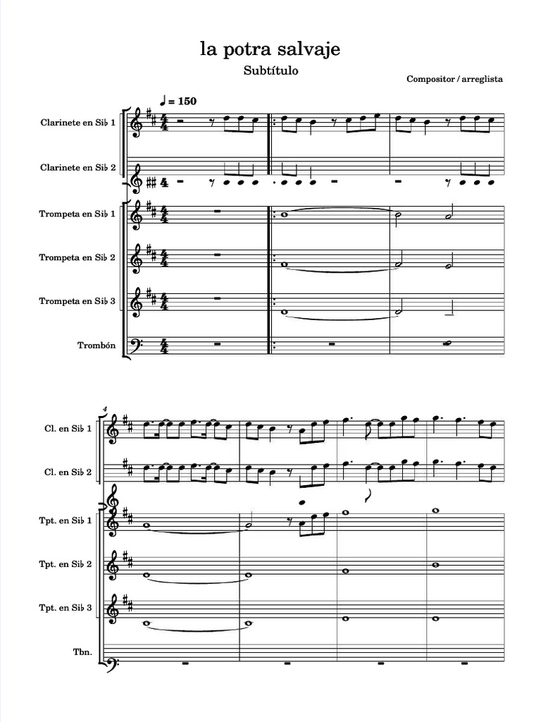 Partitura Charanga Potra | PDF