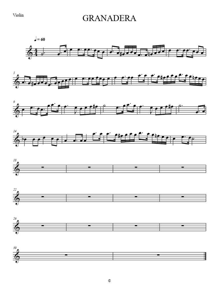 GRANADERA - Violín | PDF