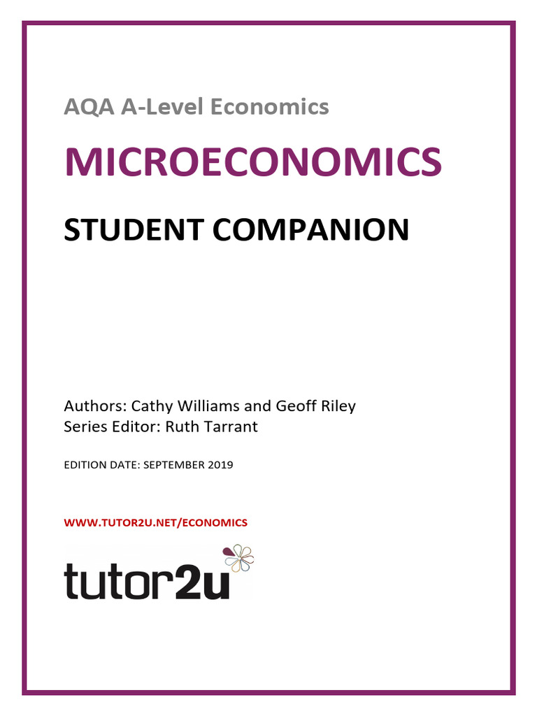 AQA Micro Course Companion 2019 | PDF | Economics | Utility