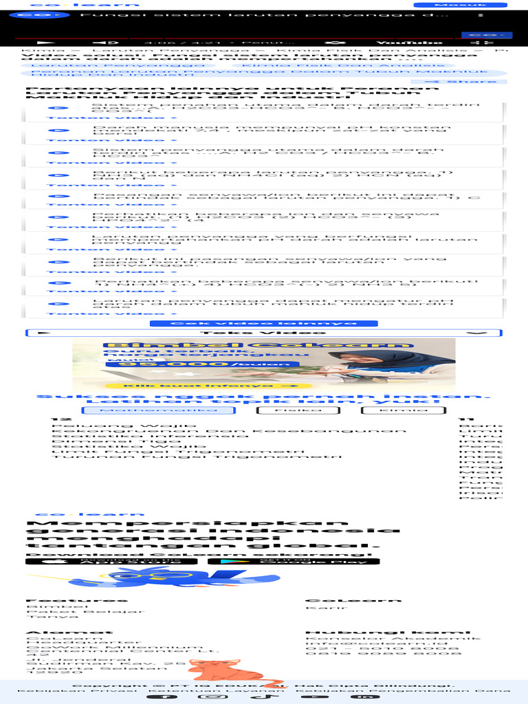 Fungsi Sistem Larutan Penyangga Dalam Darah Adala | PDF