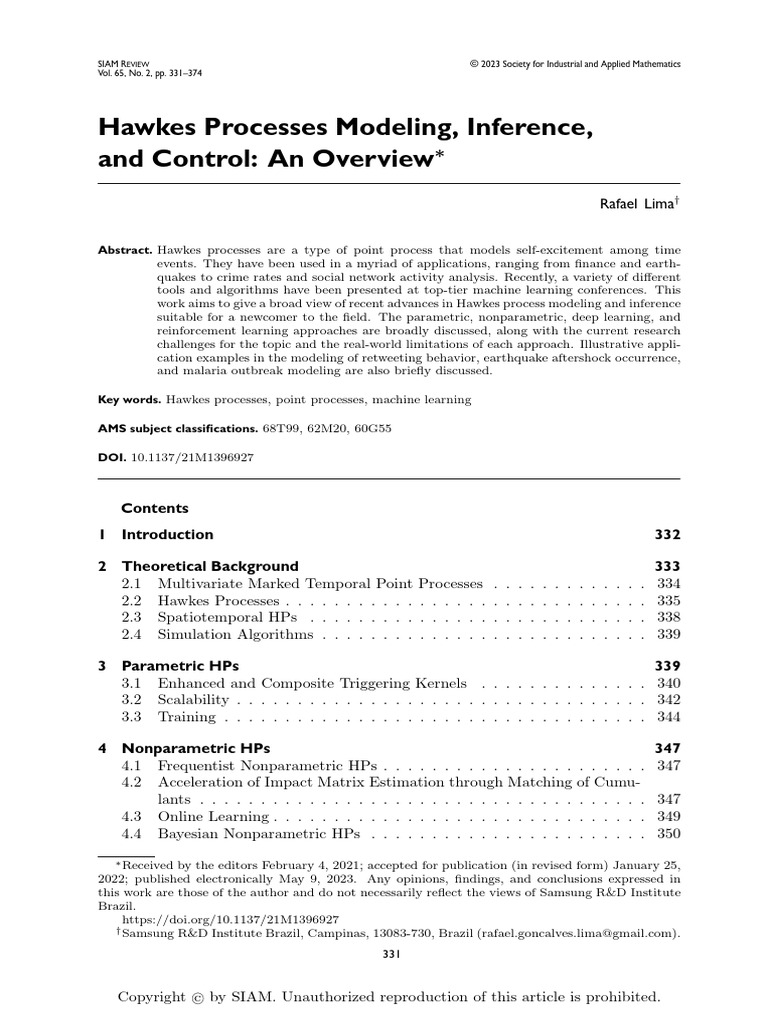 rafael_lima_hawkes | PDF | Statistical Inference | Machine Learning
