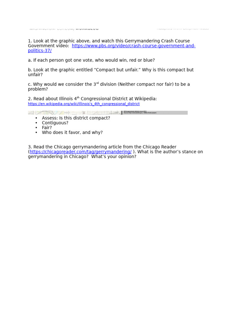 Gerrymandering Analysis Guide | PDF