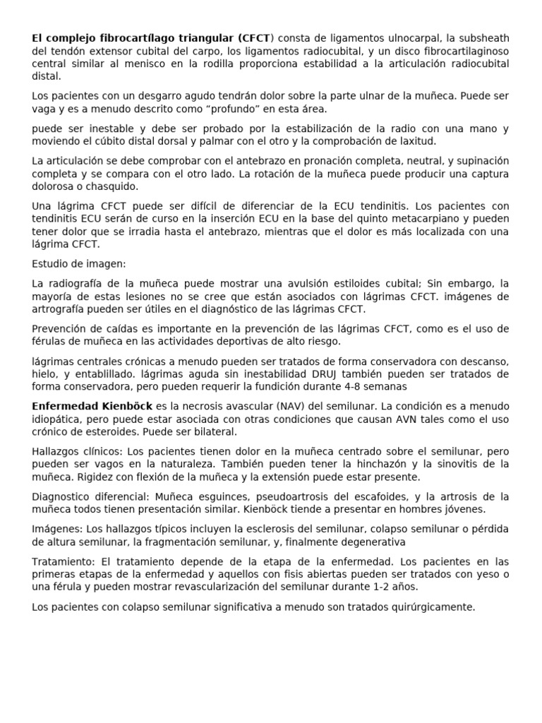 El Complejo Fibrocartílago Triangular | PDF | Sistema ...