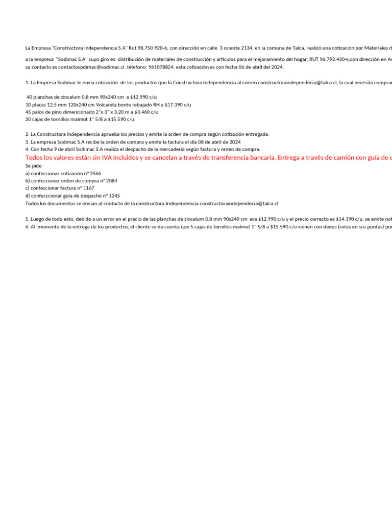 Ejercicio #3 Documentos Mercantiles | PDF | Factura