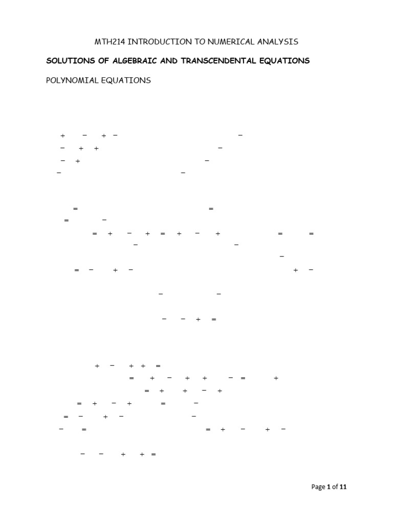 Solutions to Algebraic Equations | PDF | Polynomial | Zero Of A Function