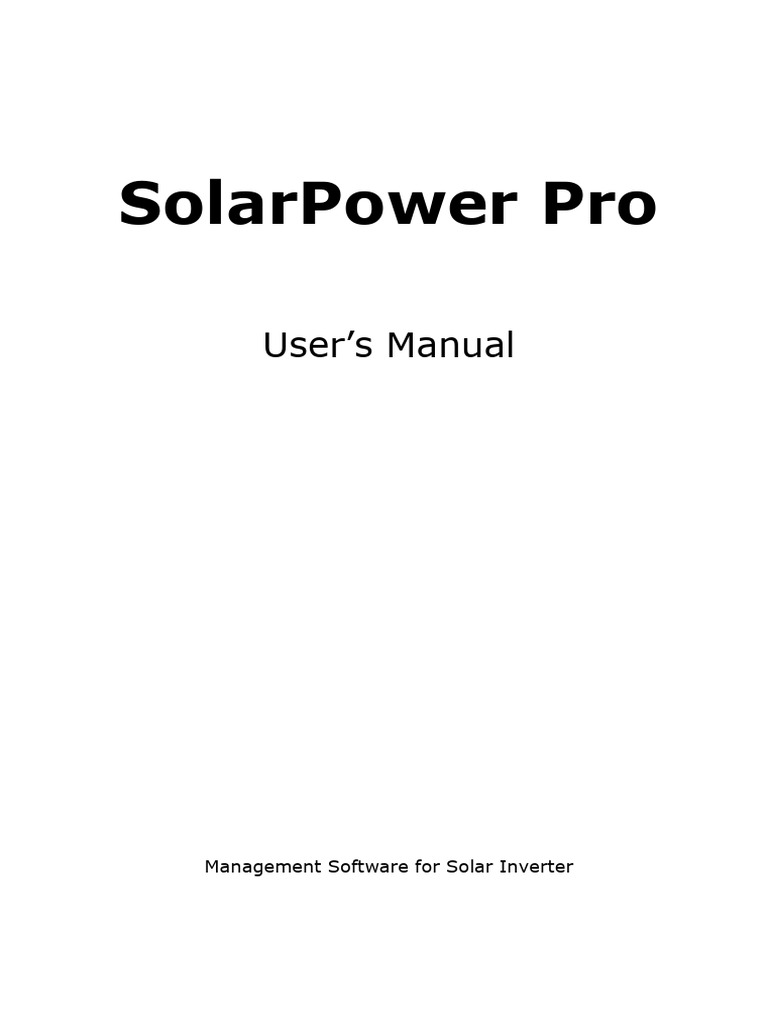 SolarPower Pro User Manual for MPI Hybrid Single Phase | PDF | Electrical Grid | Power Inverter