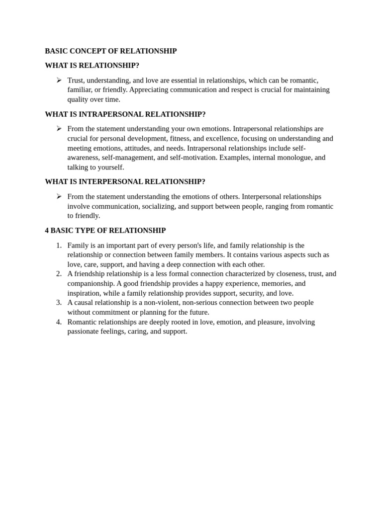 Understanding Relationship Types and Dynamics | PDF