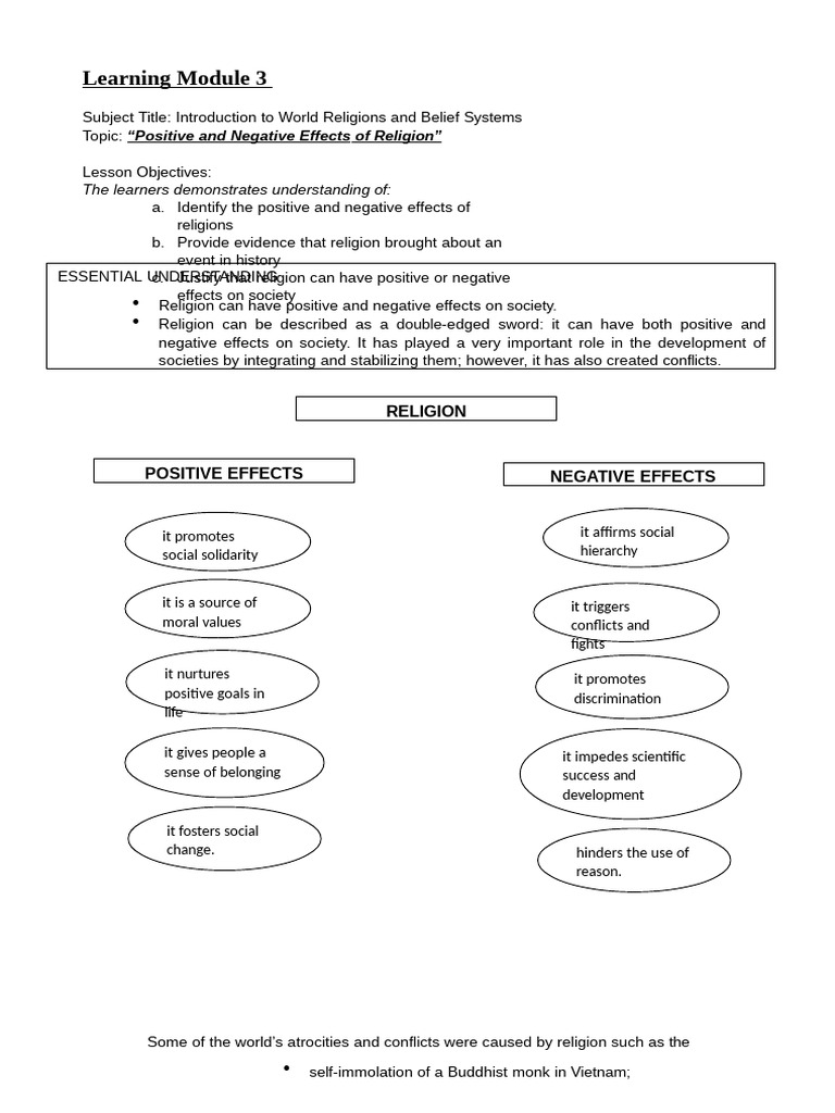 Learning Module 3 Religion | PDF