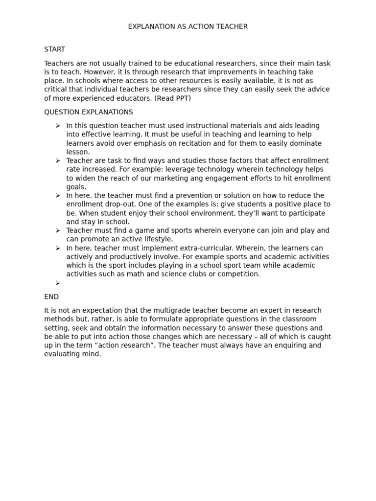 AS ACTION RESEARCHER | PDF