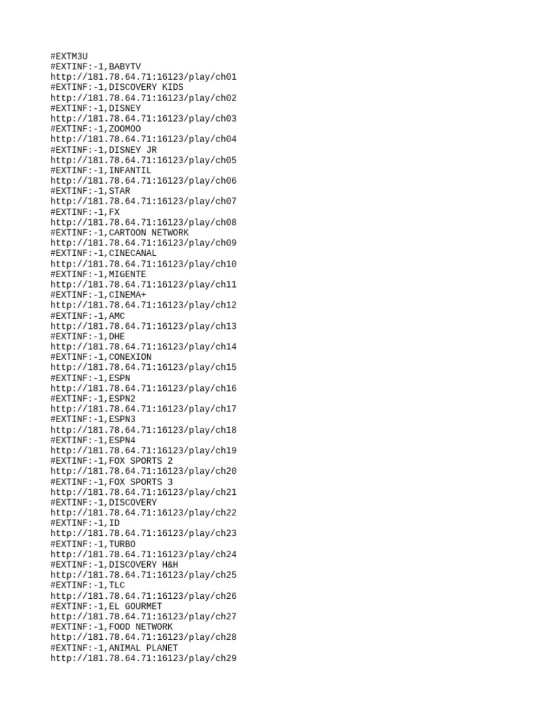 lista m3u xtream 008 | PDF | Television | Broadcasting