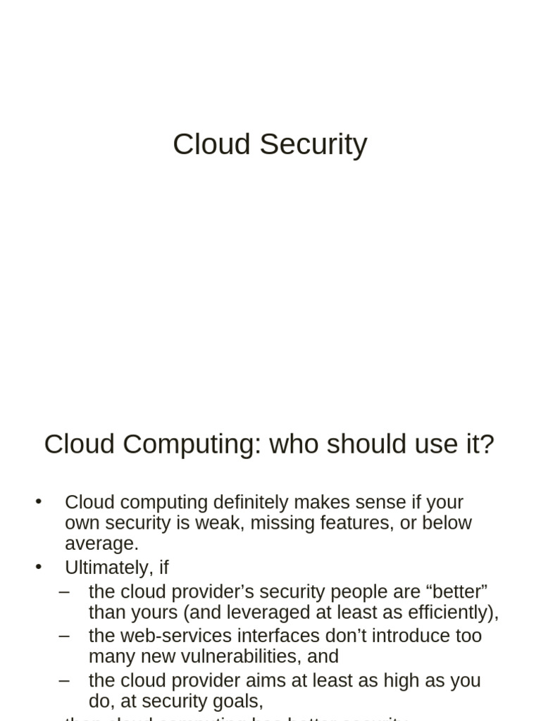 Cloud Security Challenges & Solutions | PDF | Cloud Computing | Security