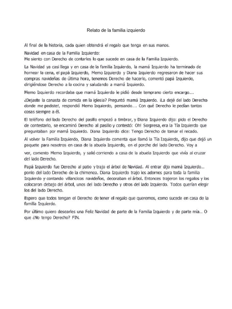 Relato de La Familia Izquierdo | PDF