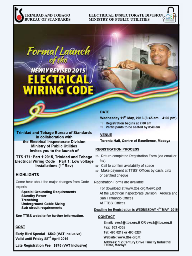 TTS 171 Electrical Code Launch Event | PDF