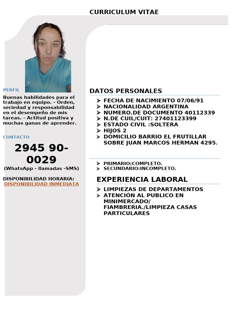 Soledad de Las Nieves Cv23 | PDF