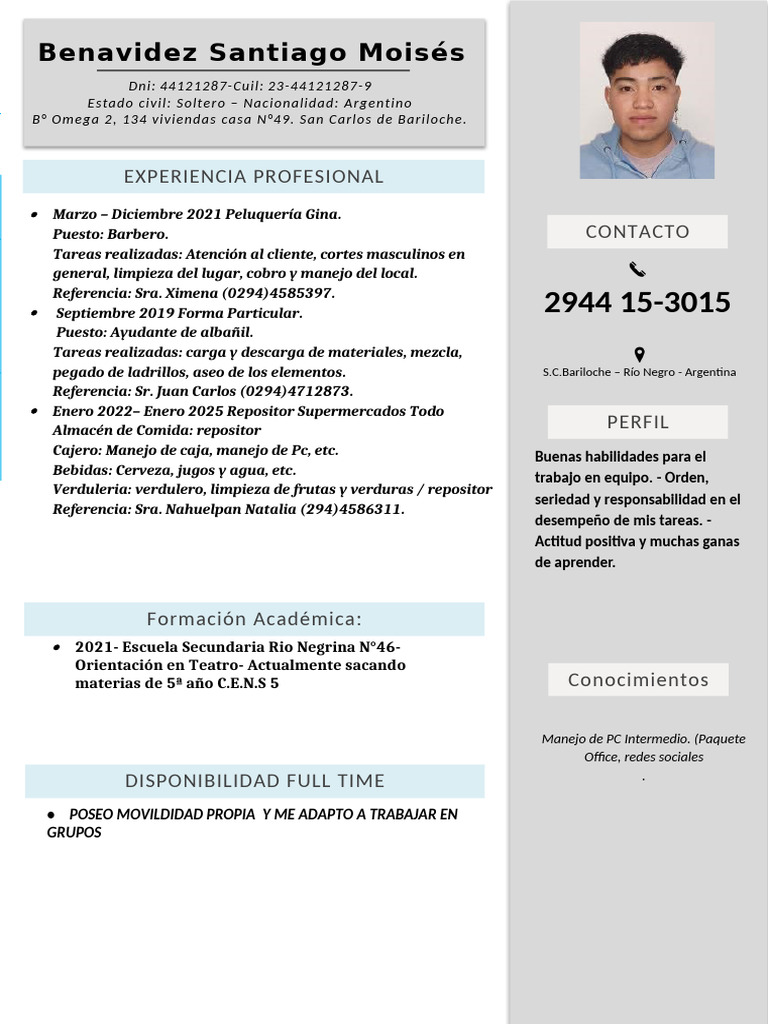 Benavidez Santiago Moisés Cv | PDF