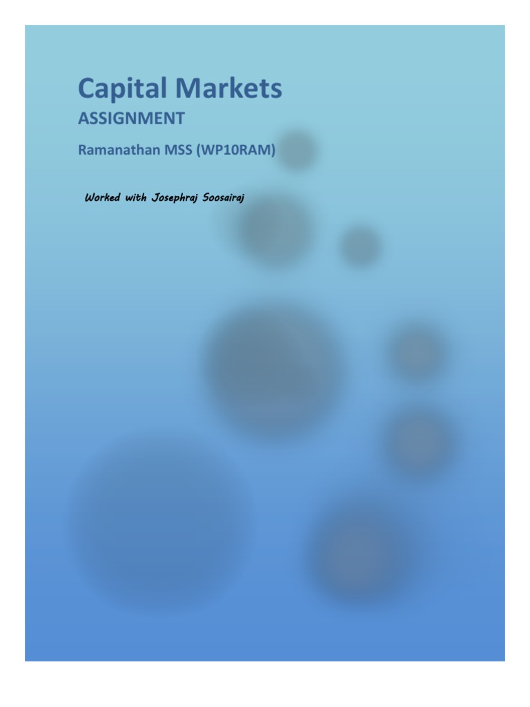Capital Markets: Assignment | PDF | Preferred Stock | Financial Capital