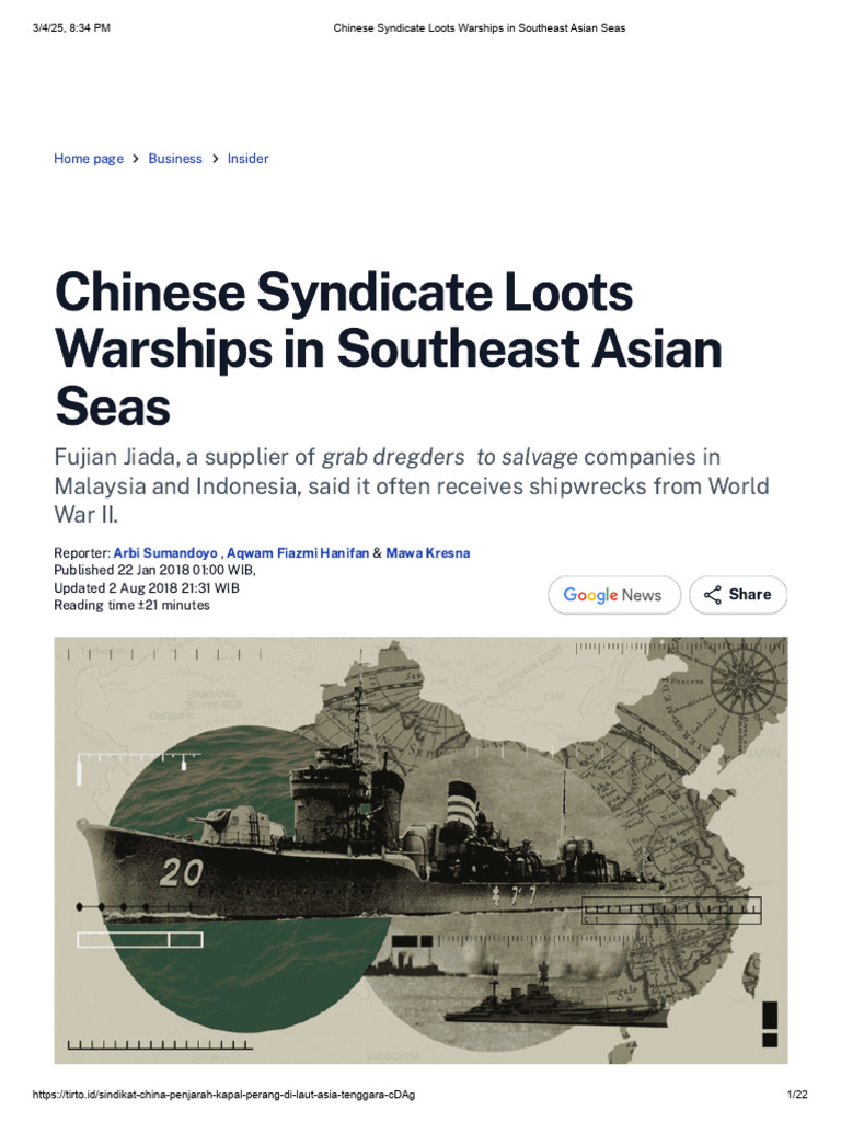 Chinese Syndicate's Warship Looting | PDF | Shipping | Water Transport