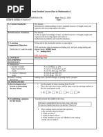 Grade 2 Lesson Plan: Analog Clock | PDF | Learning
