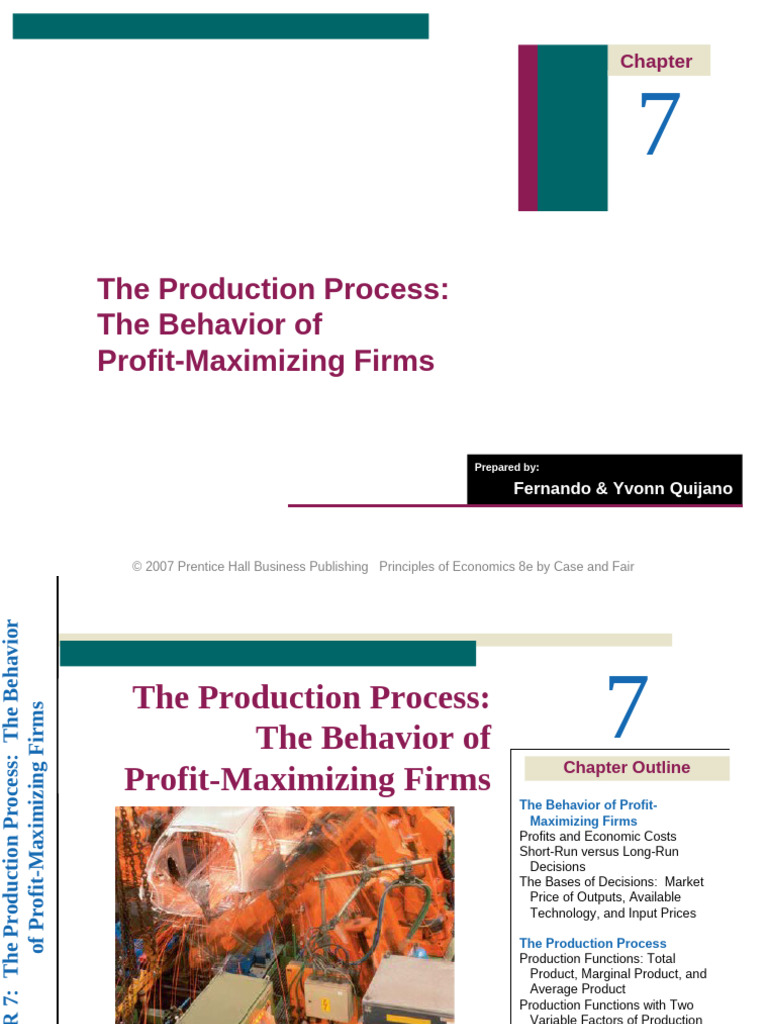 Chapter 07 - The Production Process-The Behaviour of Profit-Maximizing ...